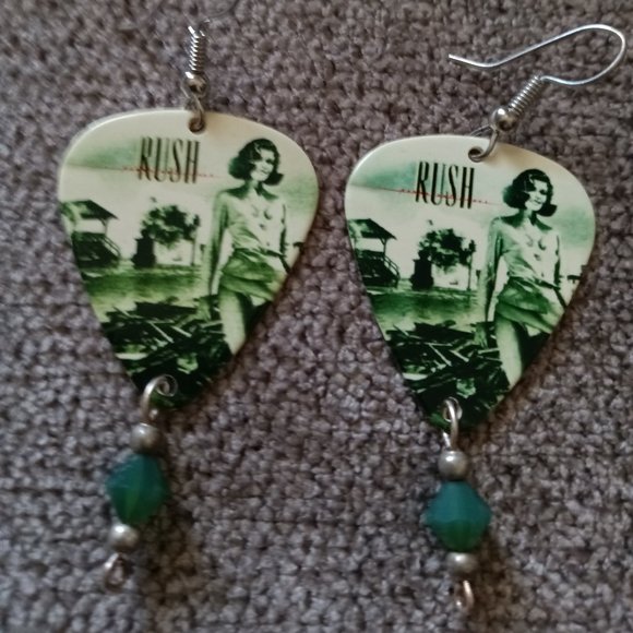 RUSH | Jewelry | Rush Permanent Waves Guitar Pick Earrings | Poshmark